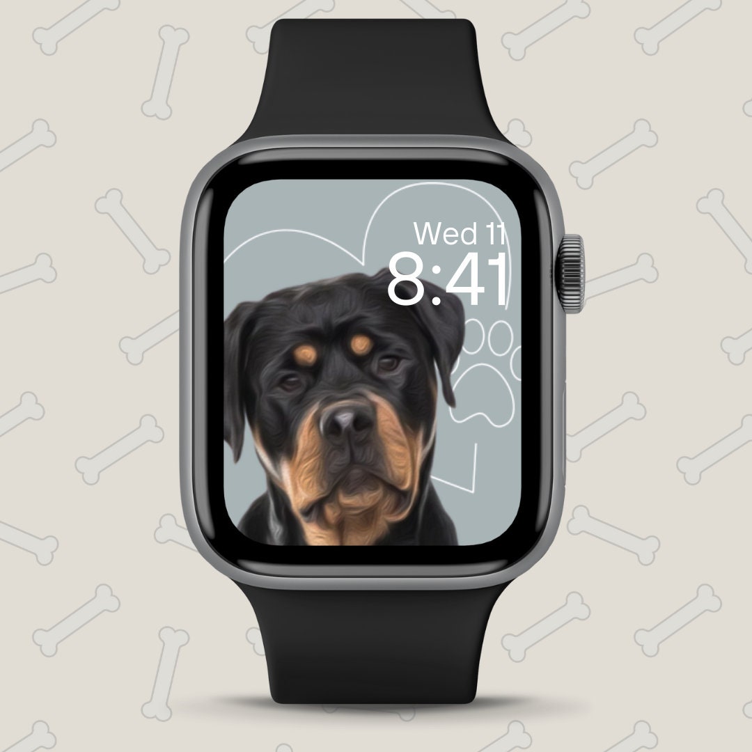Rottweiler Apple Watch Background Dog Apple Watch Wallpaper Rottie Paw ...
