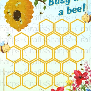 Bumble Bee Reward Chart Behavior Kid Reading Printable Chore Poster ...