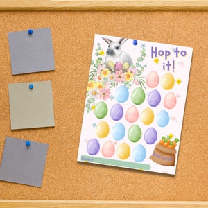 Easter Reward Chart Behavior Kid Printable Reading Chore Chart Toddler ...