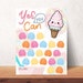 Ice Cream Reward Chart Printable Ice Cream Behavior Chart Pink Daily ...