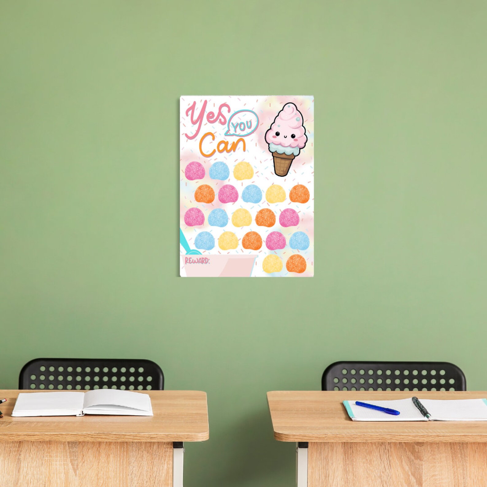 Ice Cream Reward Chart Printable Ice Cream Behavior Chart Pink Daily ...