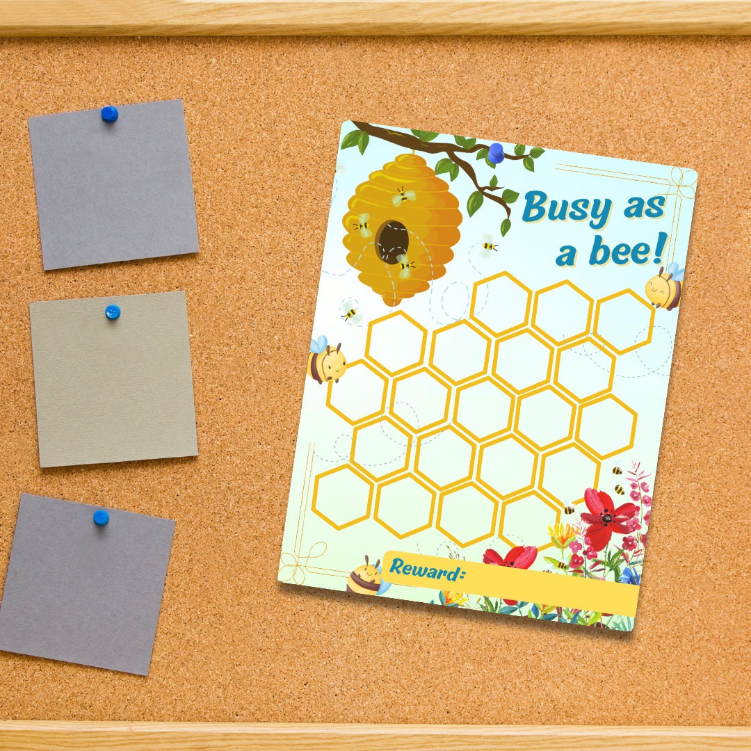 Bumble Bee Reward Chart Behavior Kid Reading Printable Chore Poster ...