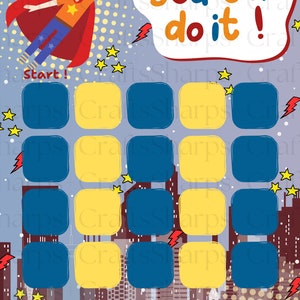 Super Hero Reward Chart for Behavior Kid Reading Printable Chore Chart ...