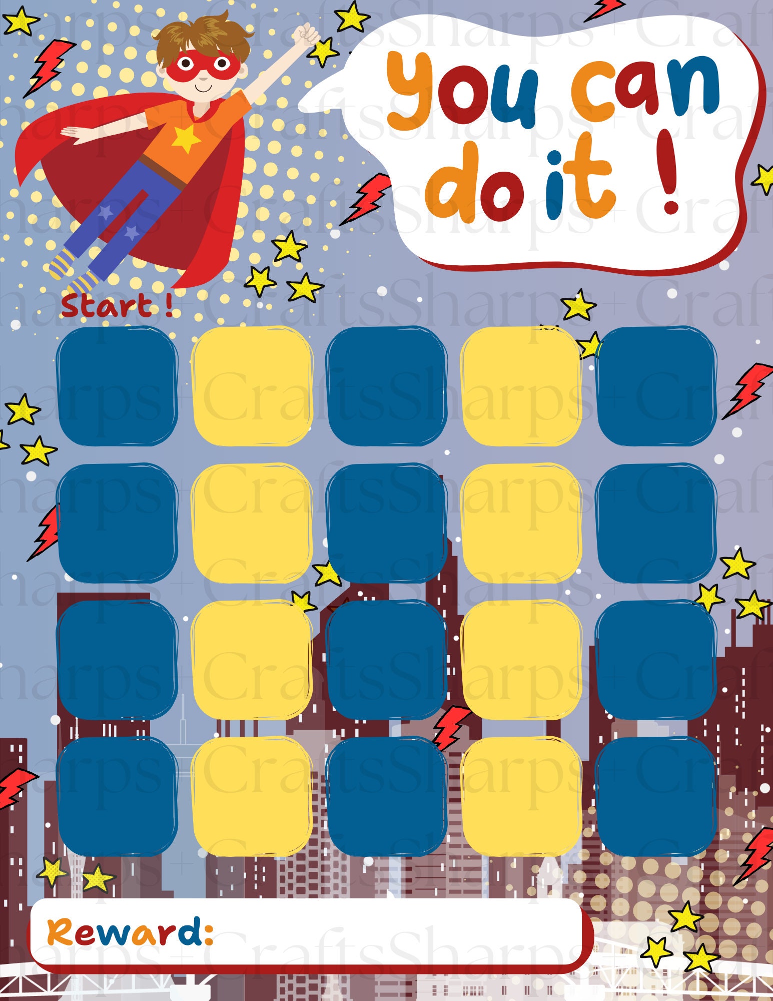 Super Hero Reward Chart for Behavior Kid Reading Printable Chore Chart ...