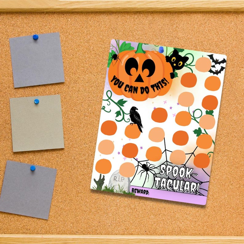 Halloween Reward Chart Behavior Chart Kid Reading Chore Chart Halloween ...