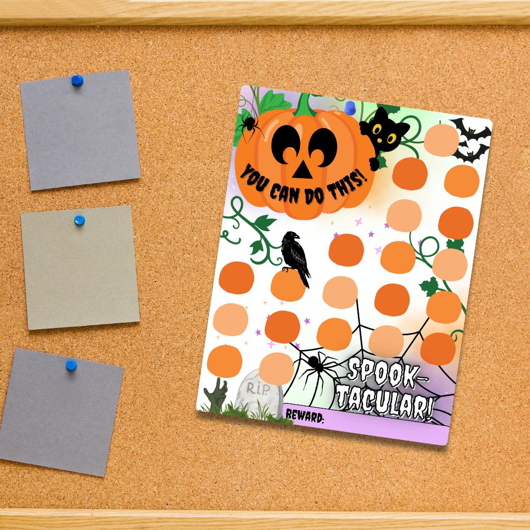 Halloween Reward Chart Behavior Chart Kid Reading Chore Chart Halloween ...