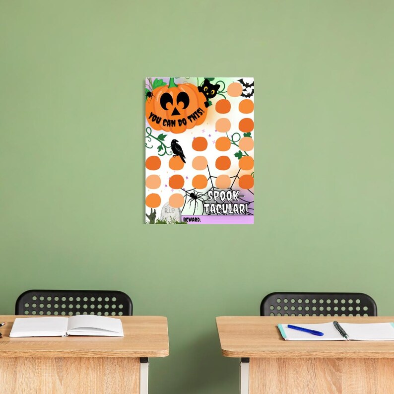 Halloween Reward Chart Behavior Chart Kid Reading Chore Chart Halloween ...