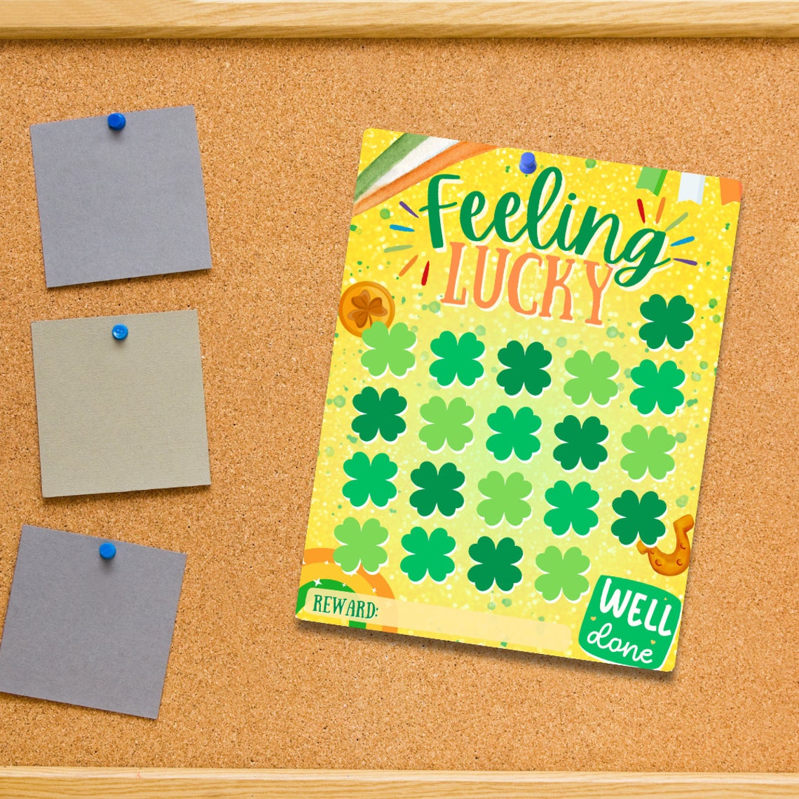 St. Patrick's Day Printable Reward Chart Behavior Kid Reading Chore ...