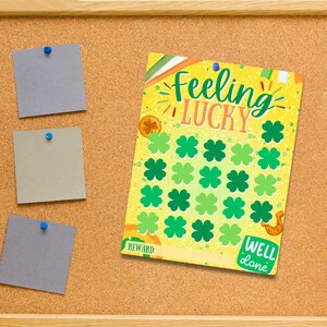 St. Patrick's Day Printable Reward Chart Behavior Kid Reading Chore ...