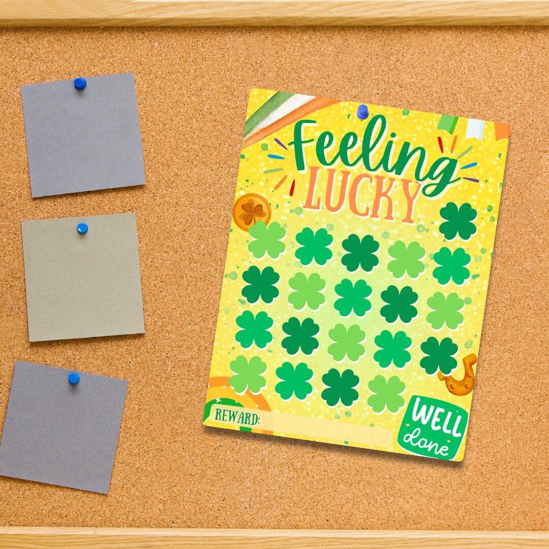 St. Patrick's Day Printable Reward Chart Behavior Kid Reading Chore ...