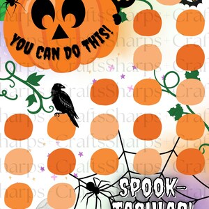 Halloween Reward Chart Behavior Chart Kid Reading Chore Chart Halloween ...