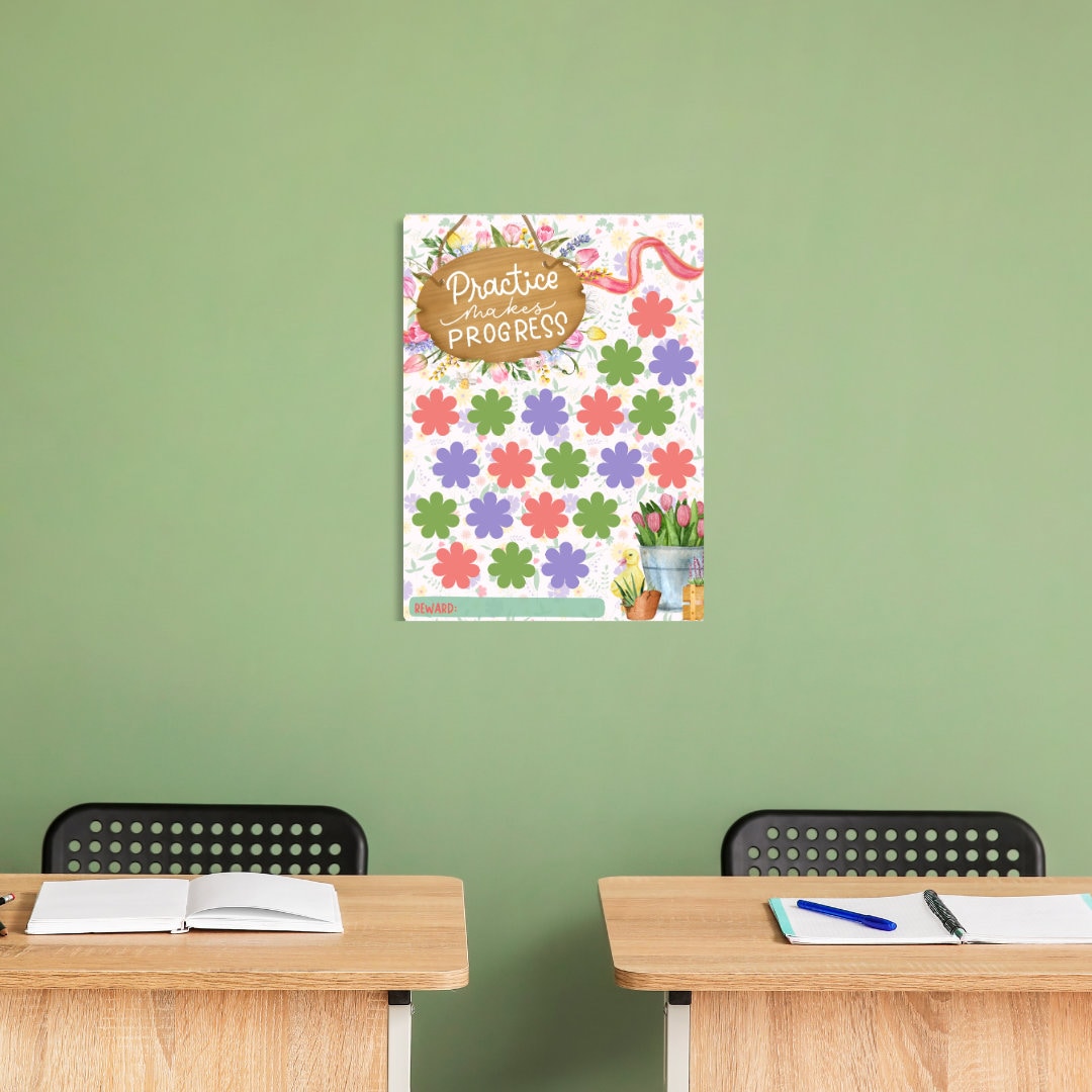 Spring Printable Reward Chart Spring Behavior Kid Flower Reading Chore ...