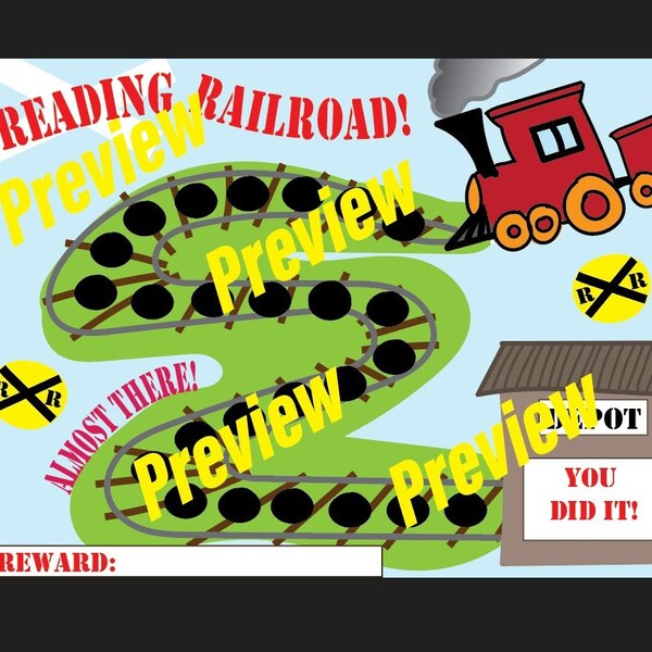 Railroad Train Chart - Etsy