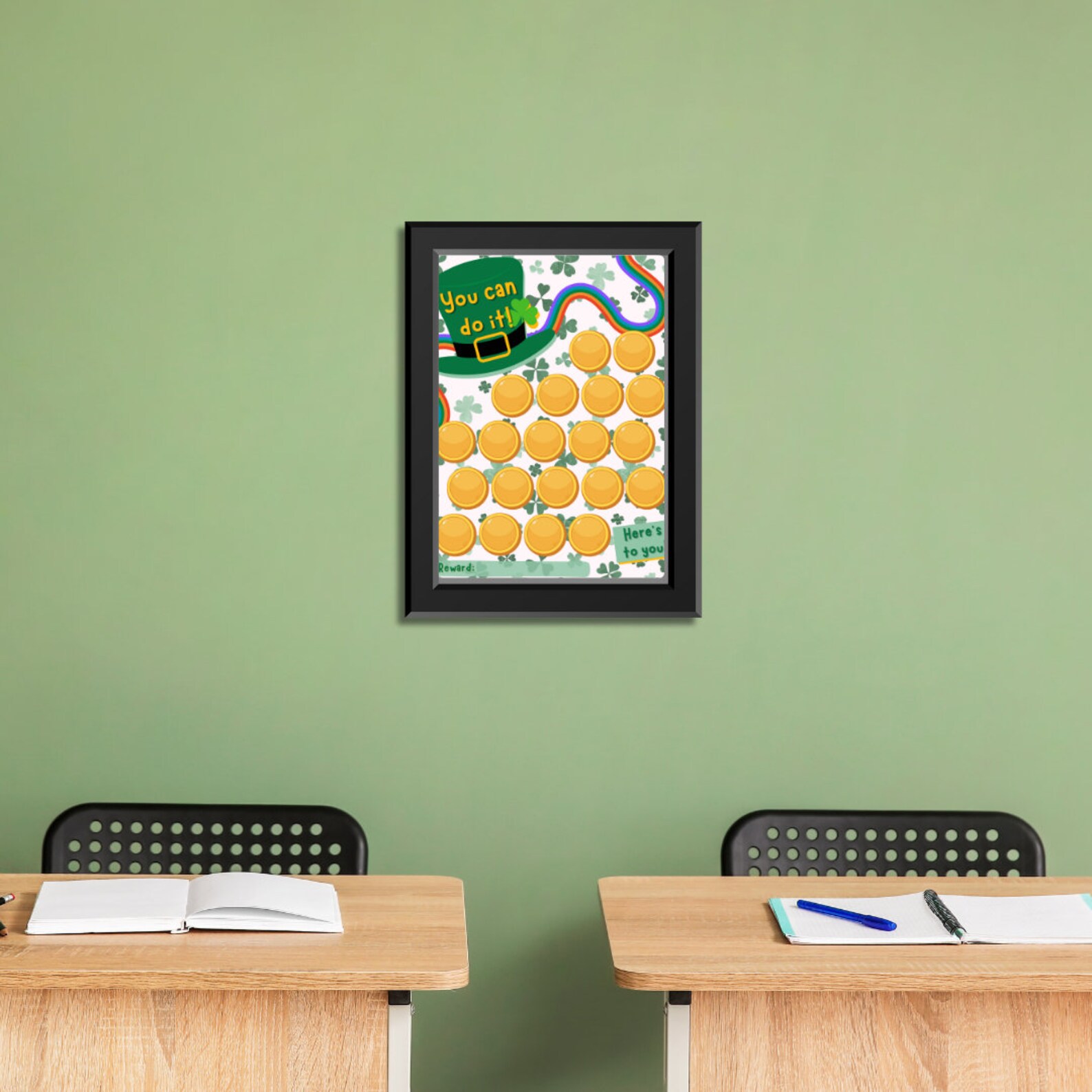 St. Patrick's Day Printable Reward Chart for Behavior Kid Reading Chore ...