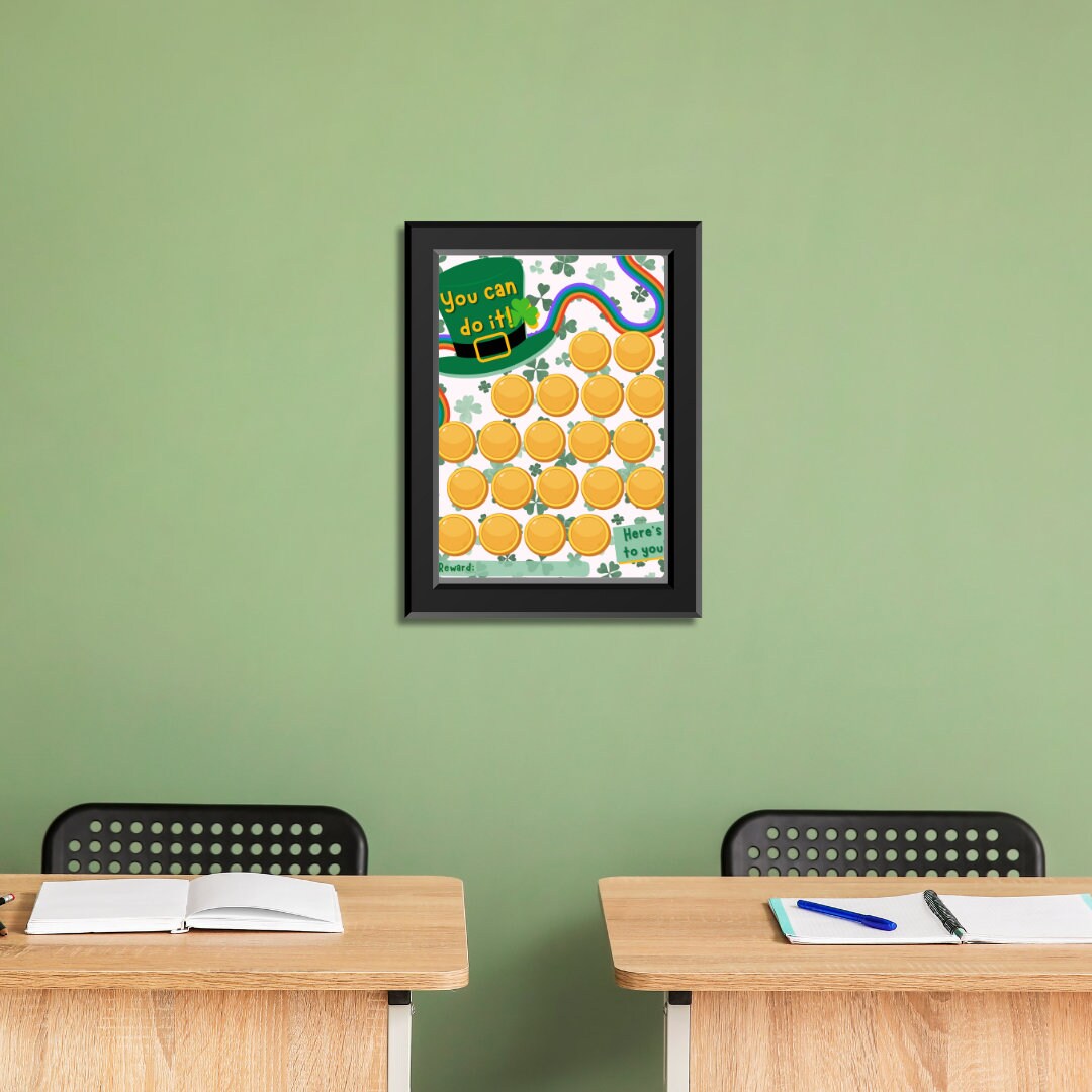 St. Patrick's Day Printable Reward Chart for Behavior Kid Reading Chore ...
