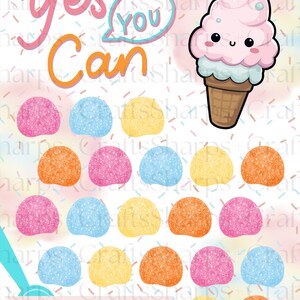 Ice Cream Reward Chart Printable Ice Cream Behavior Chart Pink Daily ...