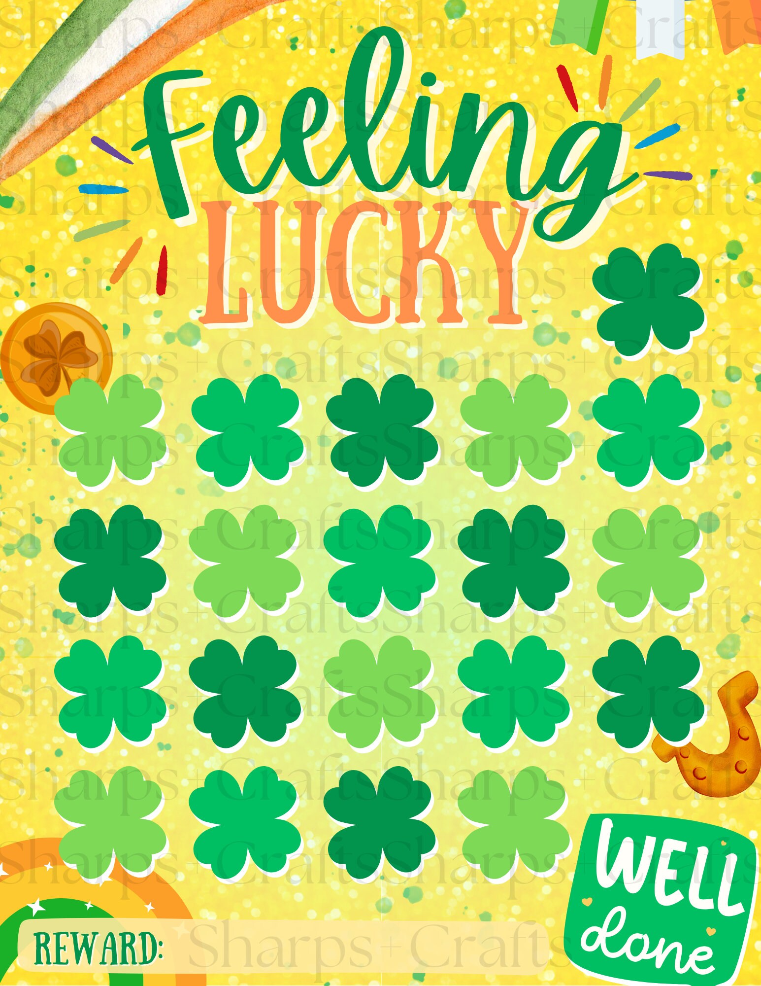 St. Patrick's Day Printable Reward Chart Behavior Kid Reading Chore ...