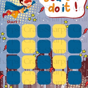 Super Hero Reward Chart for Behavior Kid Reading Printable Chore Chart ...