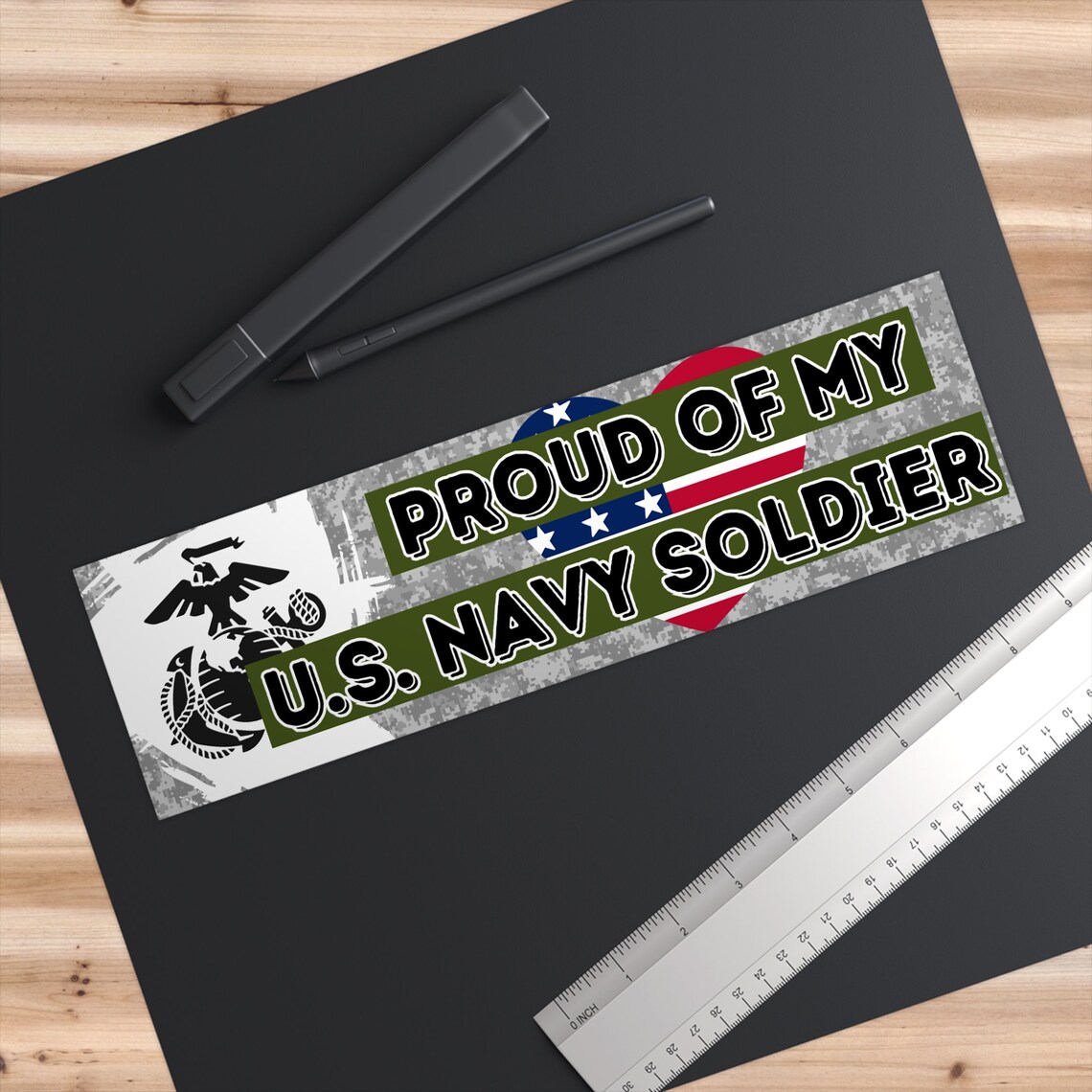 Proud of My US Navy Soldier Bumper Sticker Funny Military Decal Navy ...
