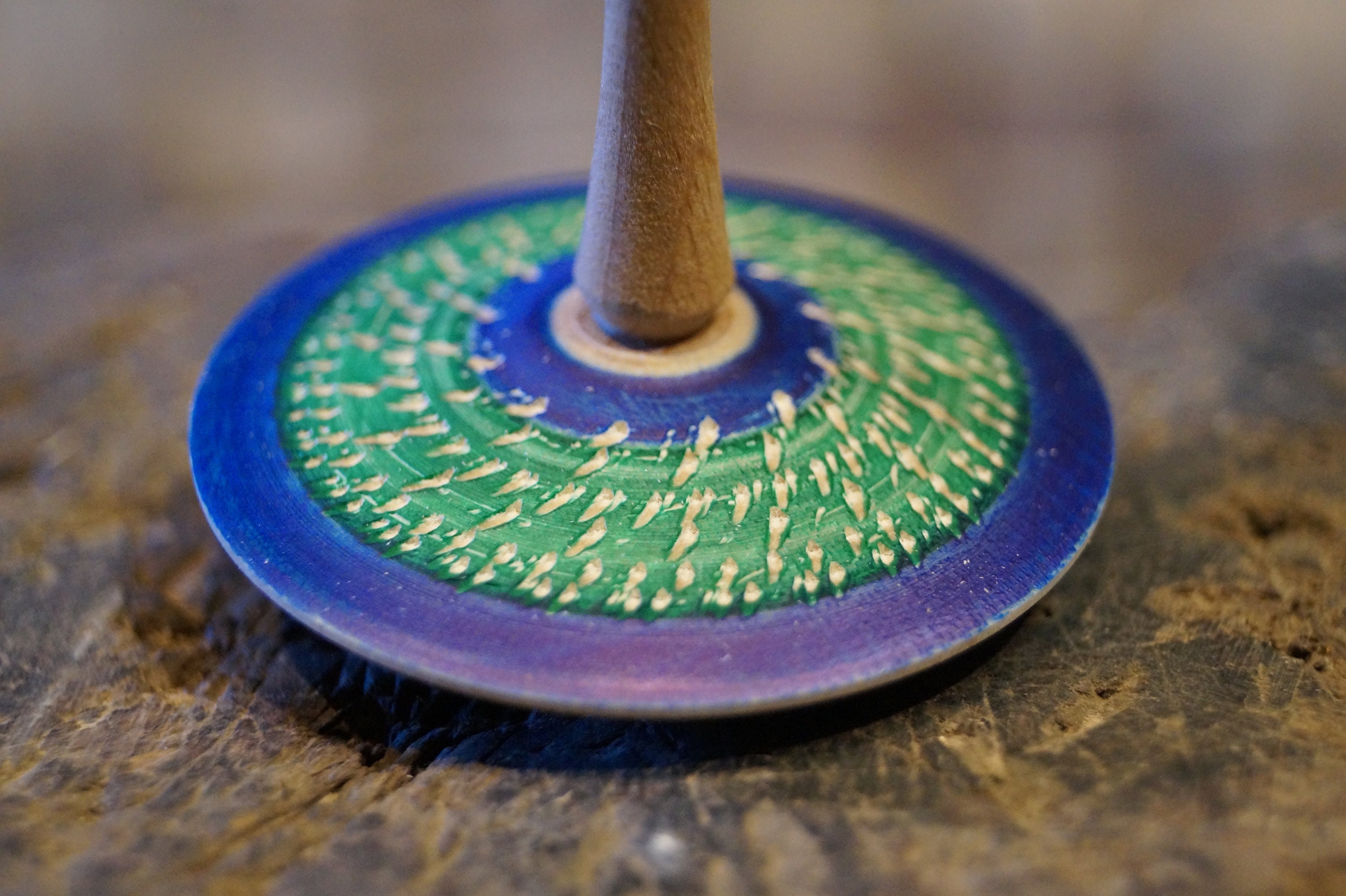 4 wooden gyro 2 coloured gyro set 4 pieces from maple and | Etsy