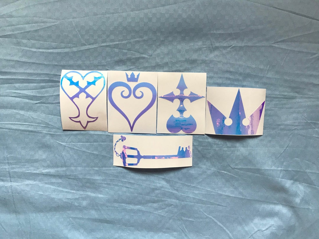 Kingdom Hearts Symbol [heartless, Logo, Nobody, Crown, Keyblade] Vinyl ...