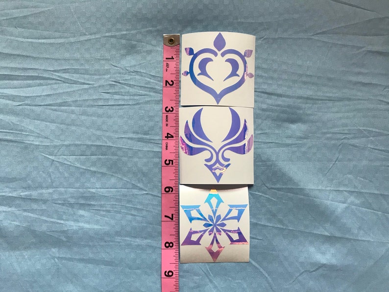 Genshin Impact Vinyl Decal Stickers [elements (anemo, Geo, Electro ...