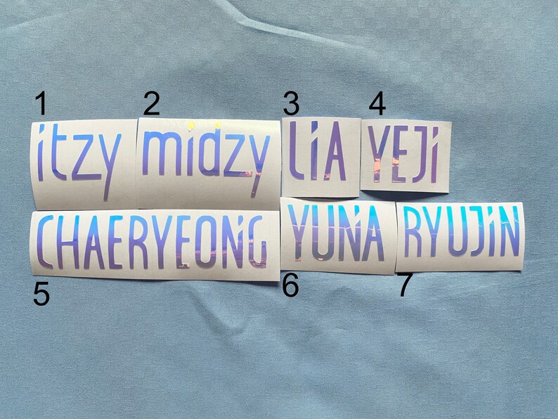 Itzy Logo Vinyl Decal Stickers (itzy, Midzy, & Group Members) - Etsy