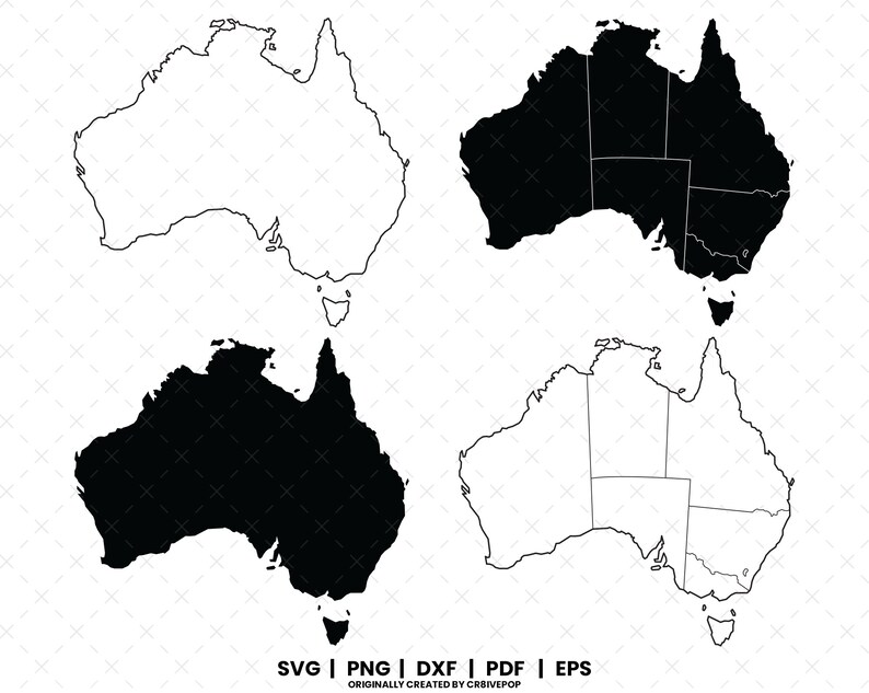Australia Map SVG Australia Australia Shirt Map Svg State - Etsy