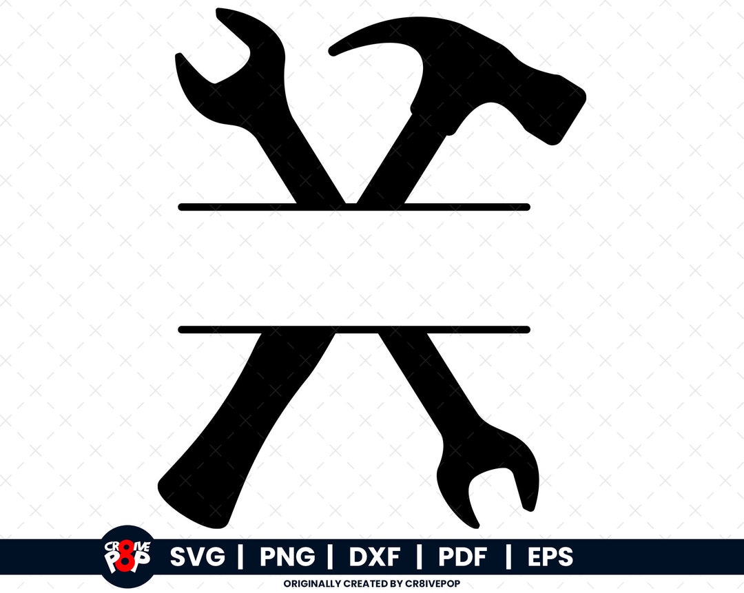 Hammer Wrench Text SVG | Png,dxf,pdf,eps, Clipart Hammer Wrench Cricut ...