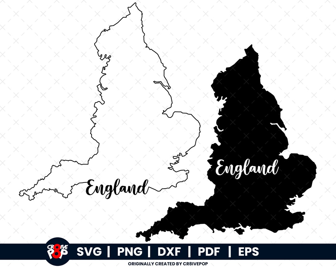 England Map Text SVG | Png,dxf,pdf,eps, Cricut and Clipart England Map ...