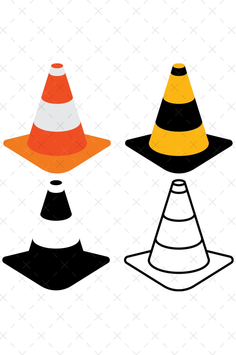 Construction Cone SVG | PNG, DFX, Eps, Pdf | Caution Cut File | Cone ...