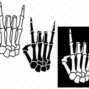 Rock Hand Skeleton Svg Skeleton Hand SVG Skeleton Svg - Etsy