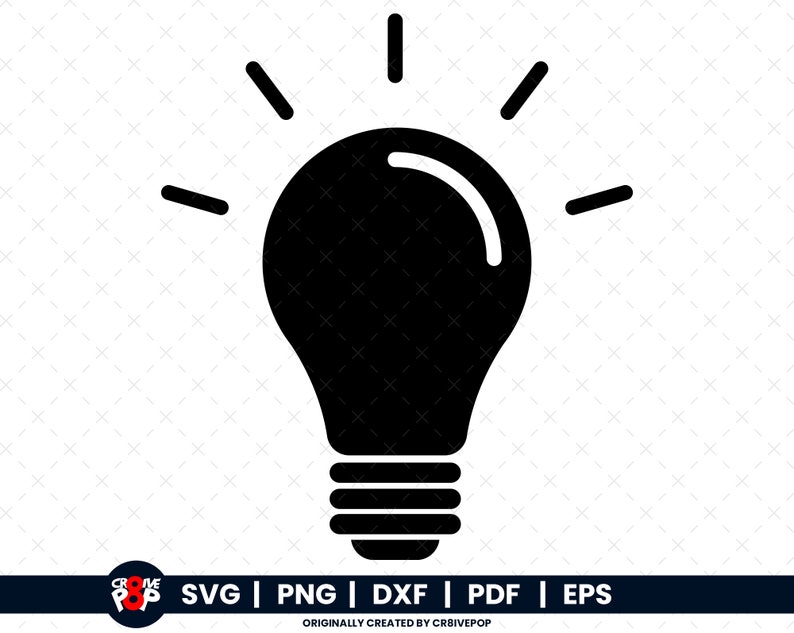 Light Bulb Silhouette SVG Pngdxfpdfeps Cricut and Clipart - Etsy
