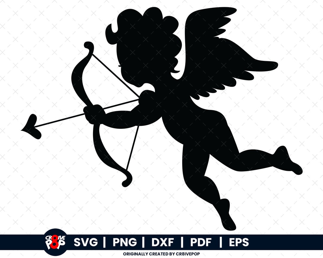 Cupid SVG | PNG, DFX, Eps, Pdf Cut Outs and Clipart, Valentine's Cupid ...
