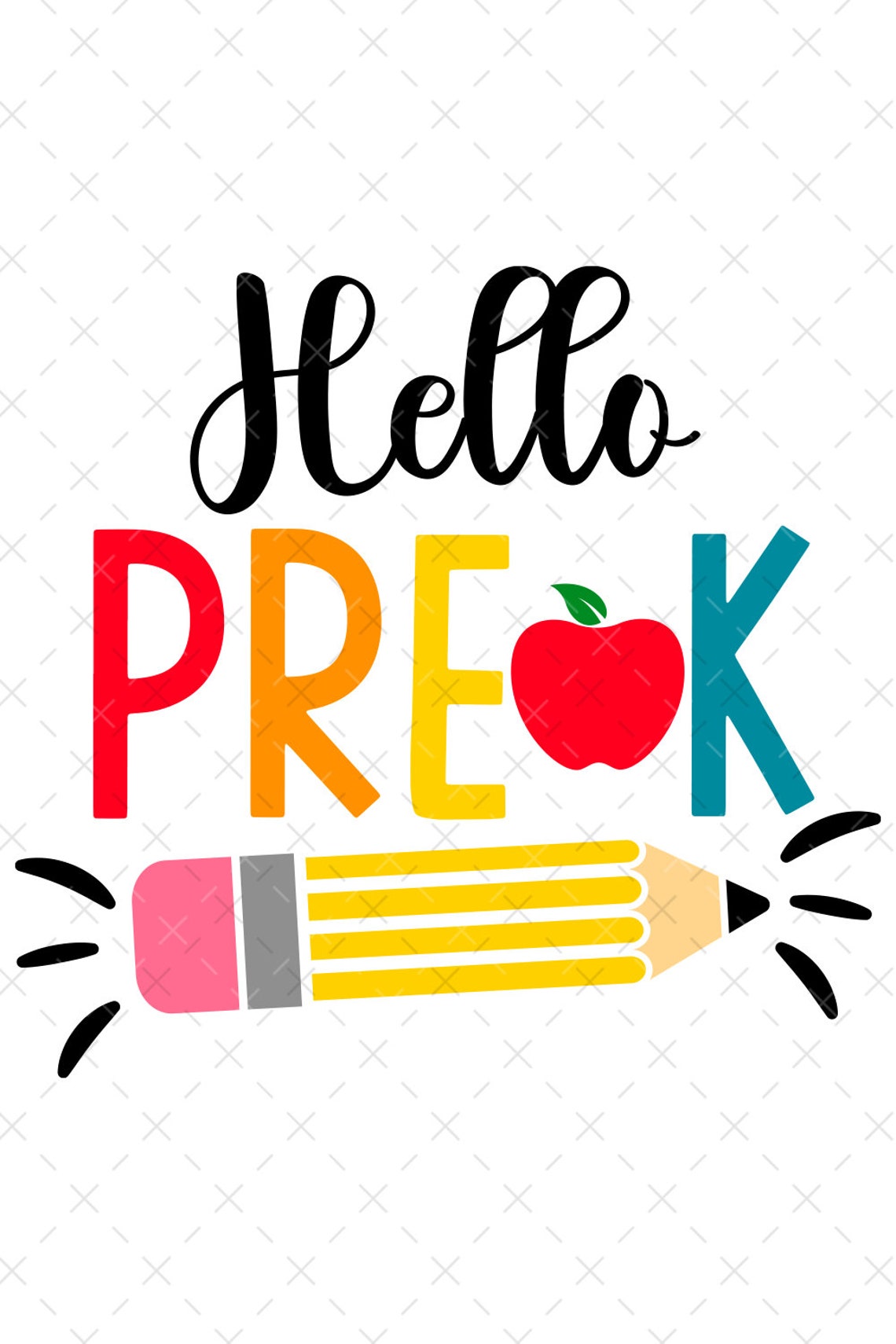 Hello Pre-k Svg, Back to School Svg, Kindergarten Svg, Teacher Life Svg ...