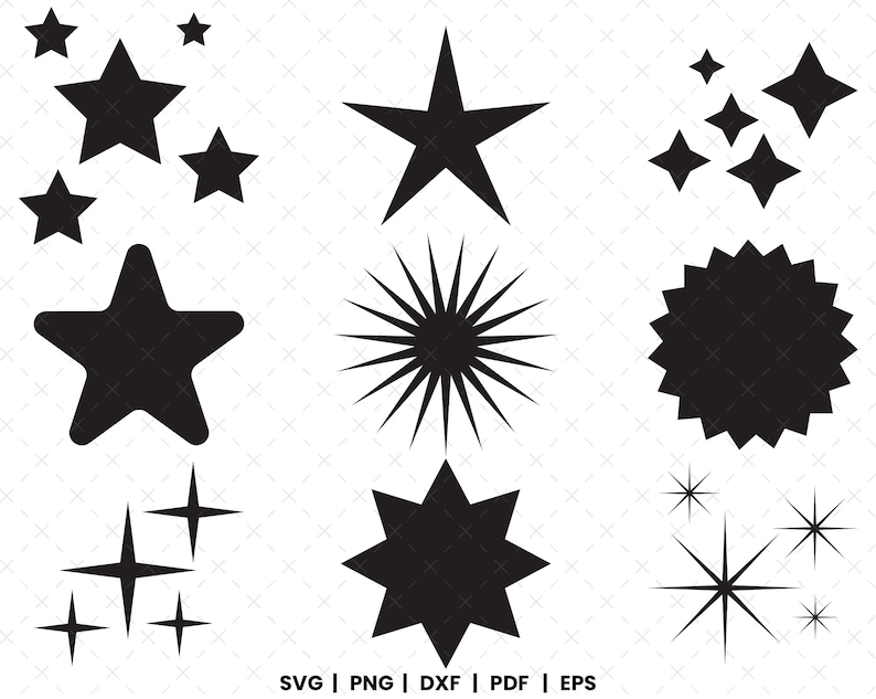 Stars SVG, Star Svg, Celestial Svg, Stars Png, Sparkle Svg, Svg Files ...