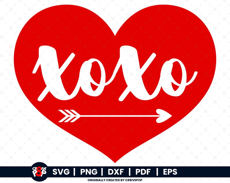Xoxo Svg, Hugs and Kisses Svg, Xoxo Png, Be Mine Svg, Valentine Heart ...