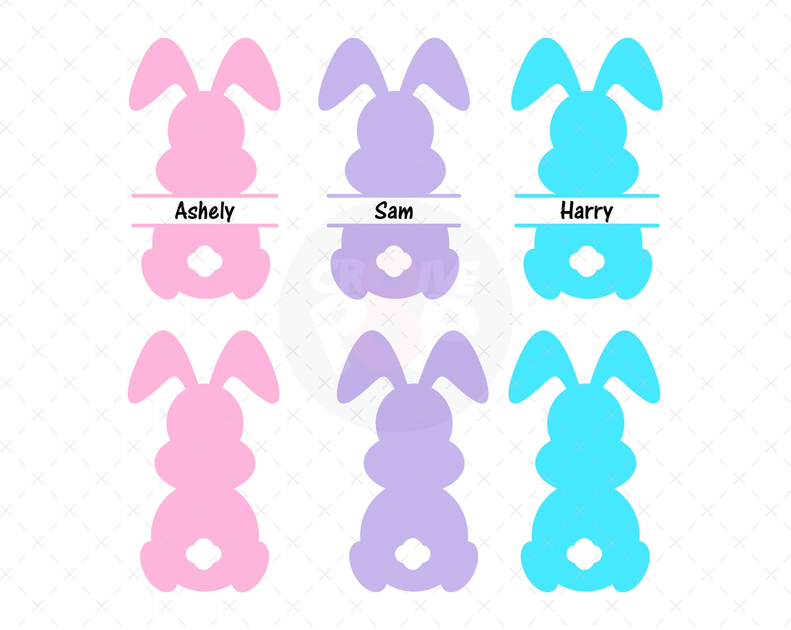 Easter Bunny Svg, Easter Rabbit, Easter Monogram Svg, Happy Easter Svg ...