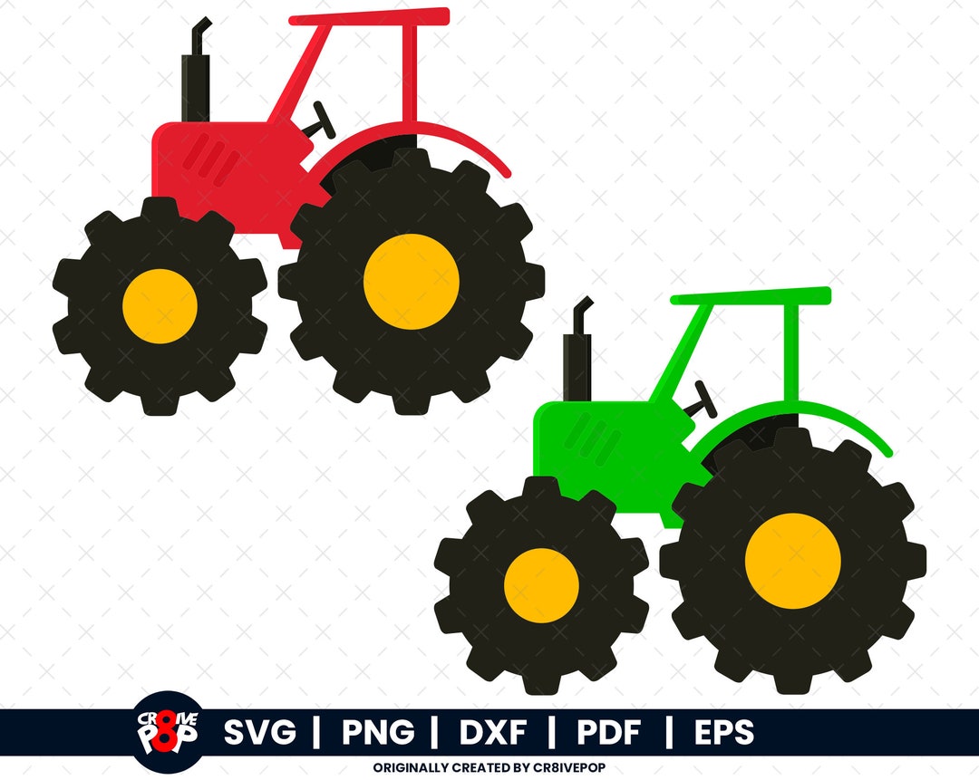Tractor SVG | Png,dxf,pdf,eps, Cricut and Clipart Tractor Red Green ...