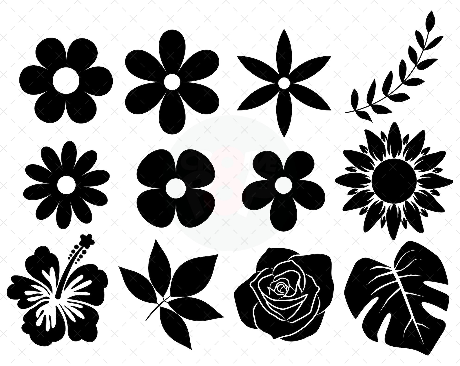 Flower Svg Floral Svg Flowers Svg Wildflower Svg Rose Svg - Etsy