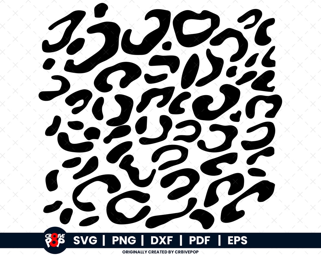 Lepard Print SVG Png,dxf,pdf,eps, Color and Outline Cut Outs Beach Ball ...