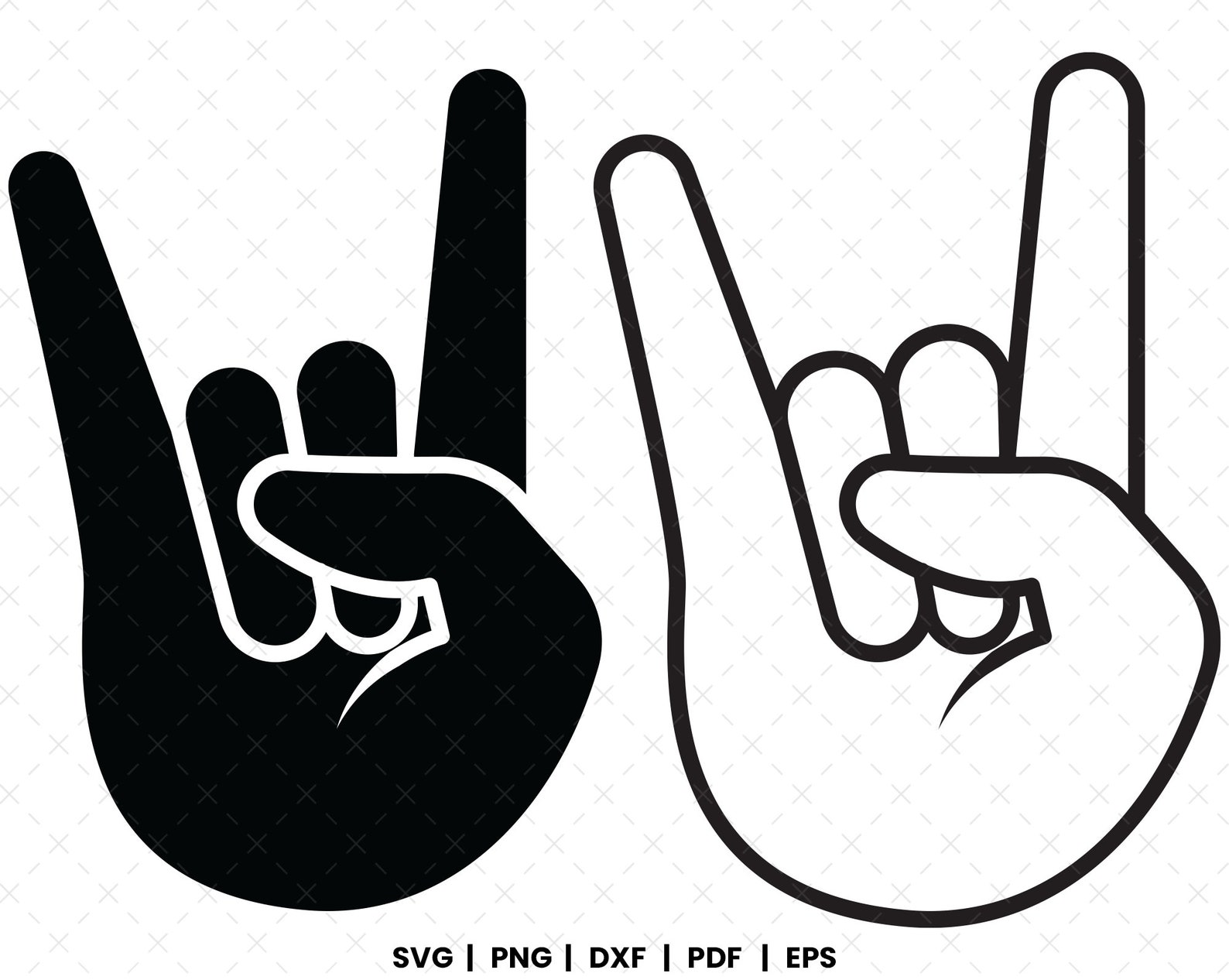 Rock on Hand Svg, Rock Hand SVG, Rock and Roll Svg, Rock Svg, Rock on ...