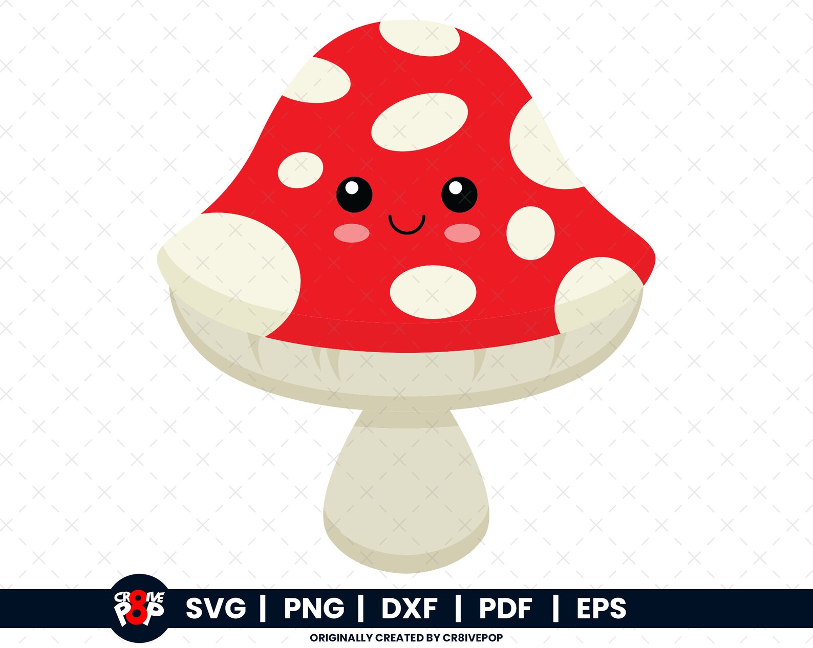 Champignon SVG PNG, DXF, pdf, eps, Cricut et Clipart Champignon Cricut ...