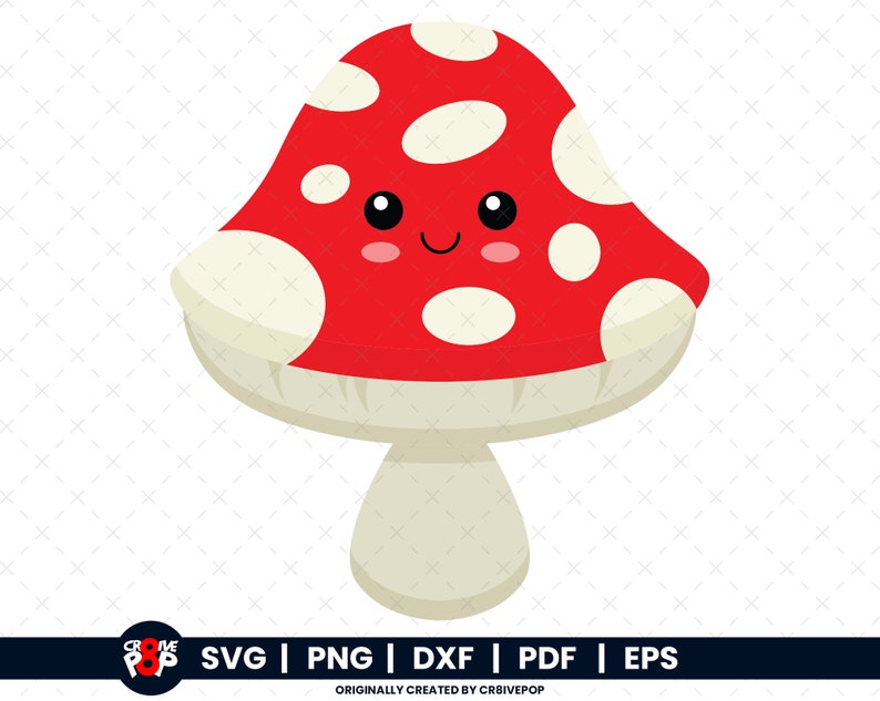 Champignon SVG PNG, DXF, pdf, eps, Cricut et Clipart Champignon Cricut ...