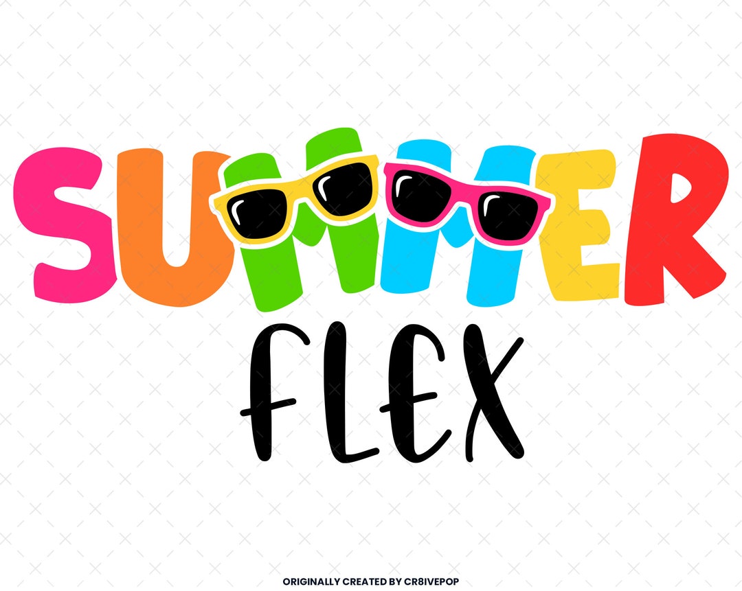 Summer Flex SVG | PNG, DFX, Eps, Pdf Cut Outs and Clipart, Summer Flex ...