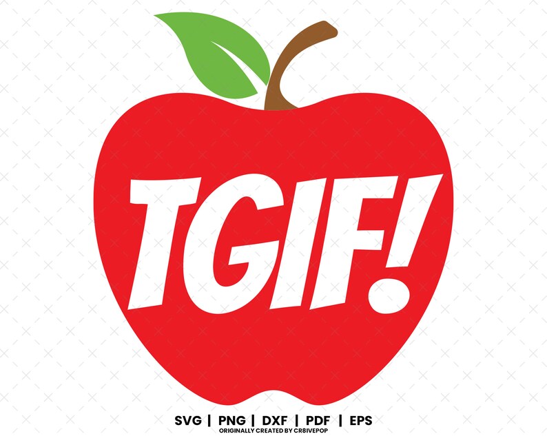 TGIF SVG Apple Svg Kindergarten Svg Teacher Life Svg Tgif - Etsy