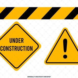 Construction Sign SVG | PNG, DFX, Eps, Pdf | Caution Cut File | Caution ...