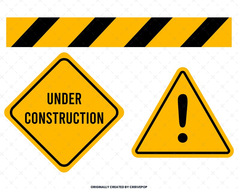 Construction Sign SVG | PNG, DFX, Eps, Pdf | Caution Cut File | Caution ...