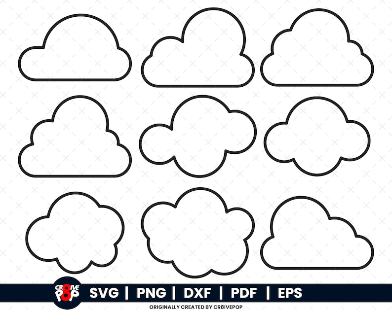 Cloud Svg, Clouds Svg, Cloud Clipart, Sky Svg, Weather Svg, Cloud Png ...