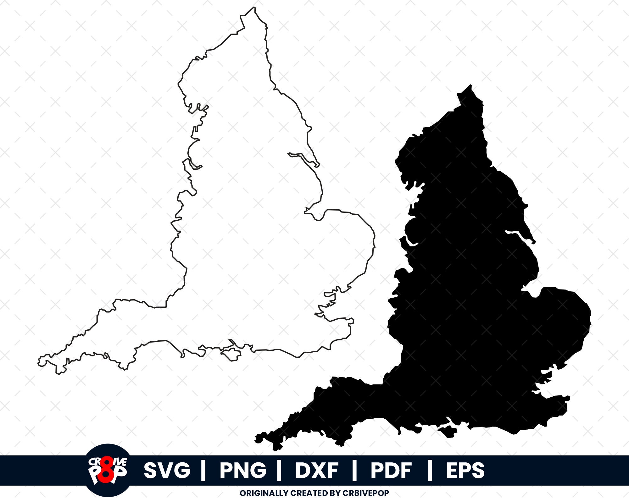 England Map SVG Png,dxf,pdf,eps, Cricut and Clipart England Map Cricut ...